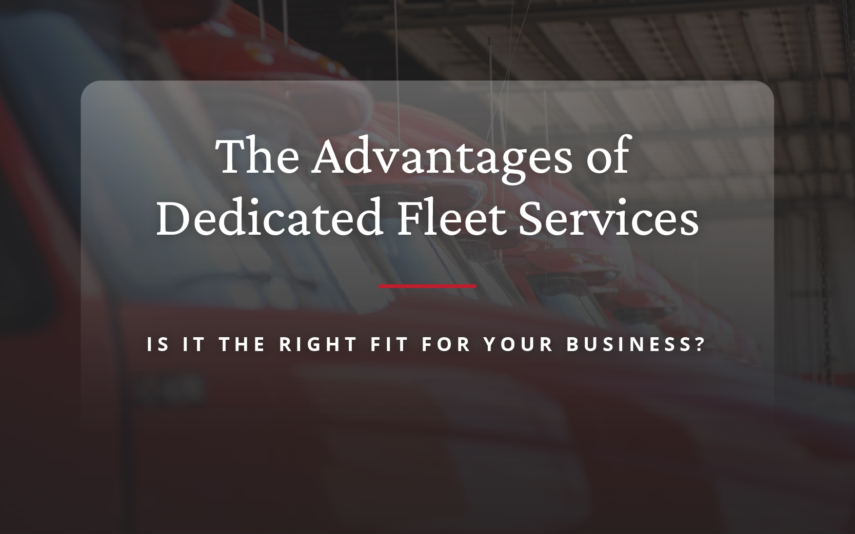 Advantages of Dedicated Fleet Services | Beitler Logistics Services